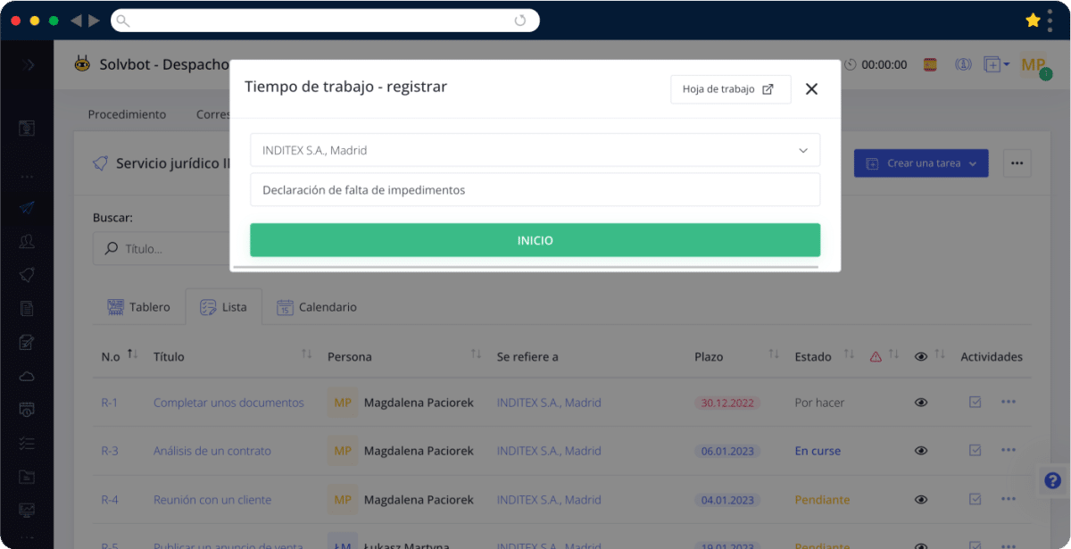 Software para abogados y despachos jurídicos, Prueba gratis - Infino Legal