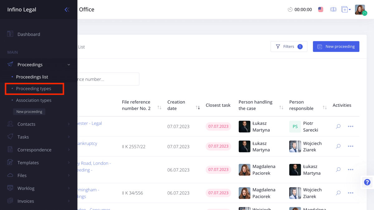 How to add new proceeding types and new fields in a proceeding ...